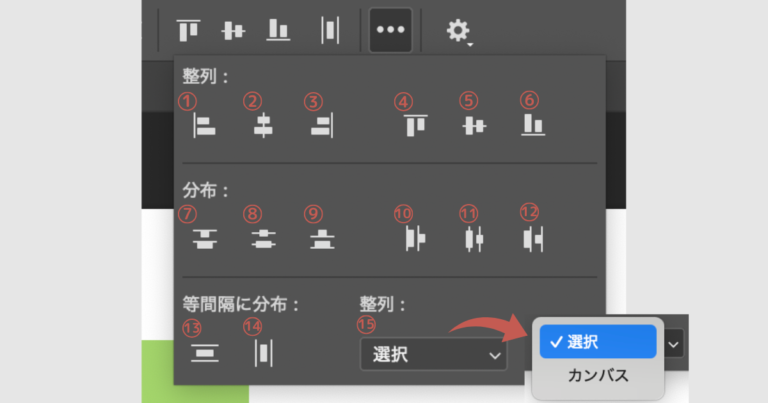 Photoshop「整列」「均等配置」を使いこなす方法 Rislabo Web Design Blog